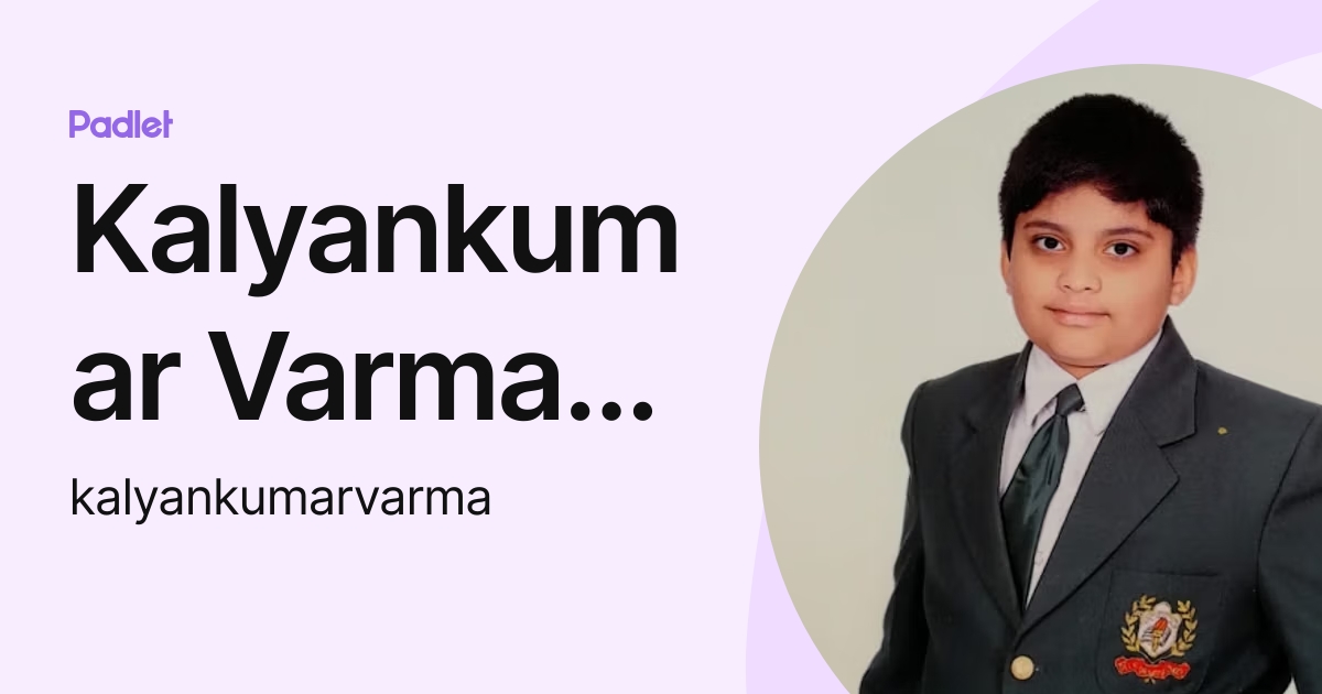 Kalyankumar Varma Mudduluru (kalyankumarvarma) profile | Padlet