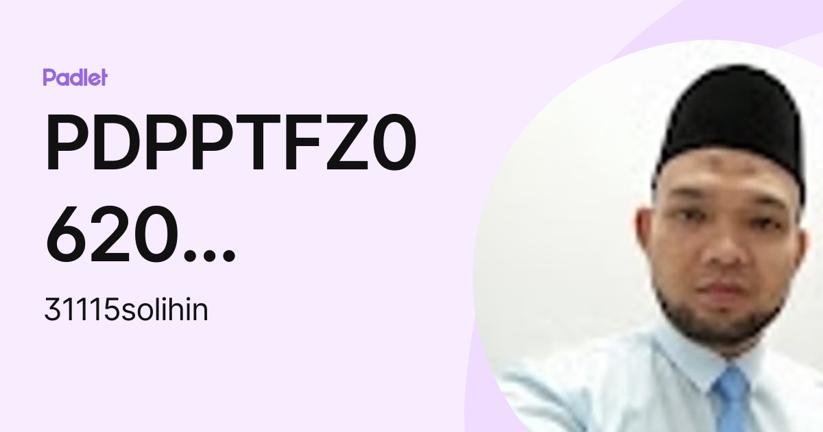 PDPPTFZ0620 Muhammad Solihin Bin Kamarul Zaman (31115solihin) profile ...