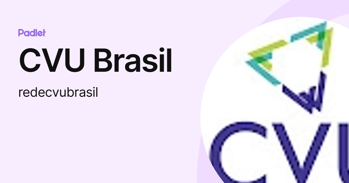 CVU Brasil (redecvubrasil) profile | Padlet