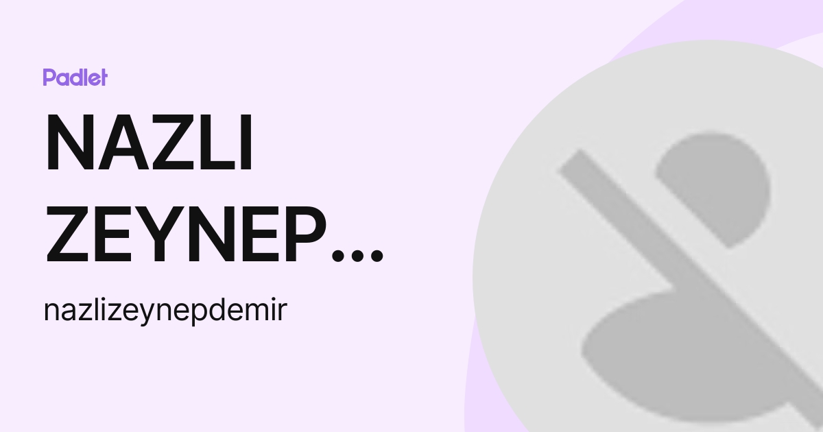 NAZLI ZEYNEP DEMİR (nazlizeynepdemir) profile | Padlet
