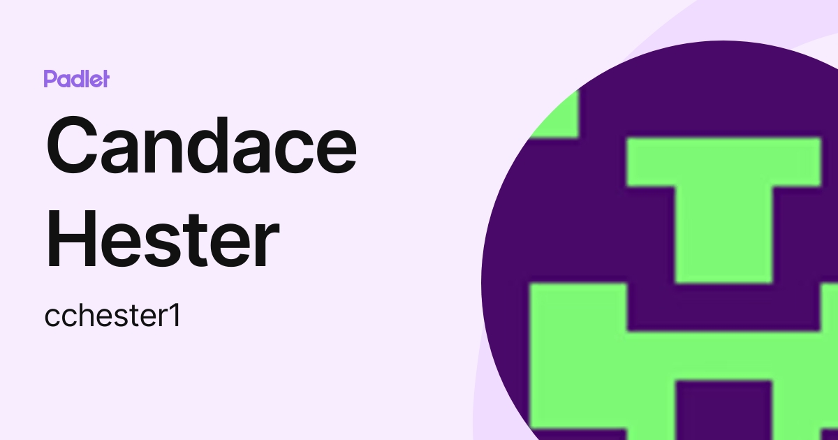 Candace Hester (cchester1) profile | Padlet