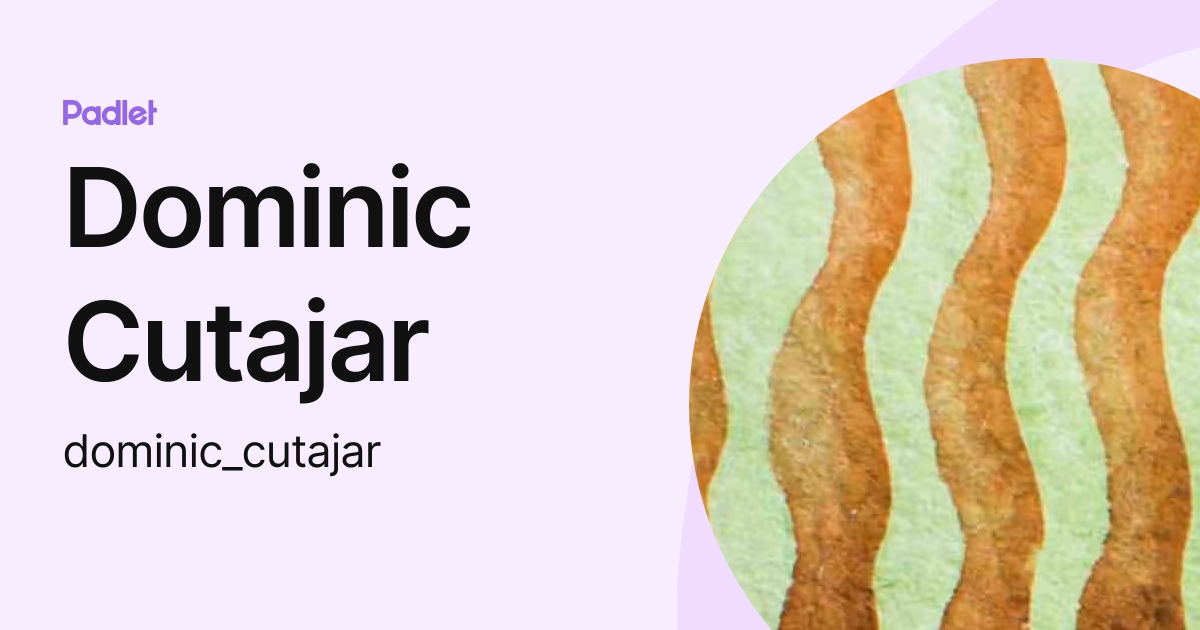 Dominic Cutajar (dominic_cutajar) profile | Padlet