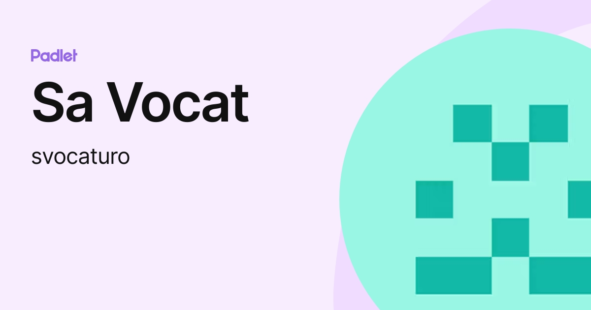 Sa Vocat (svocaturo) profile | Padlet