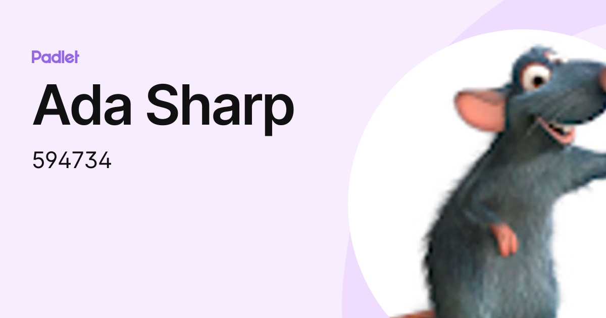 Ada Sharp (594734) profile | Padlet