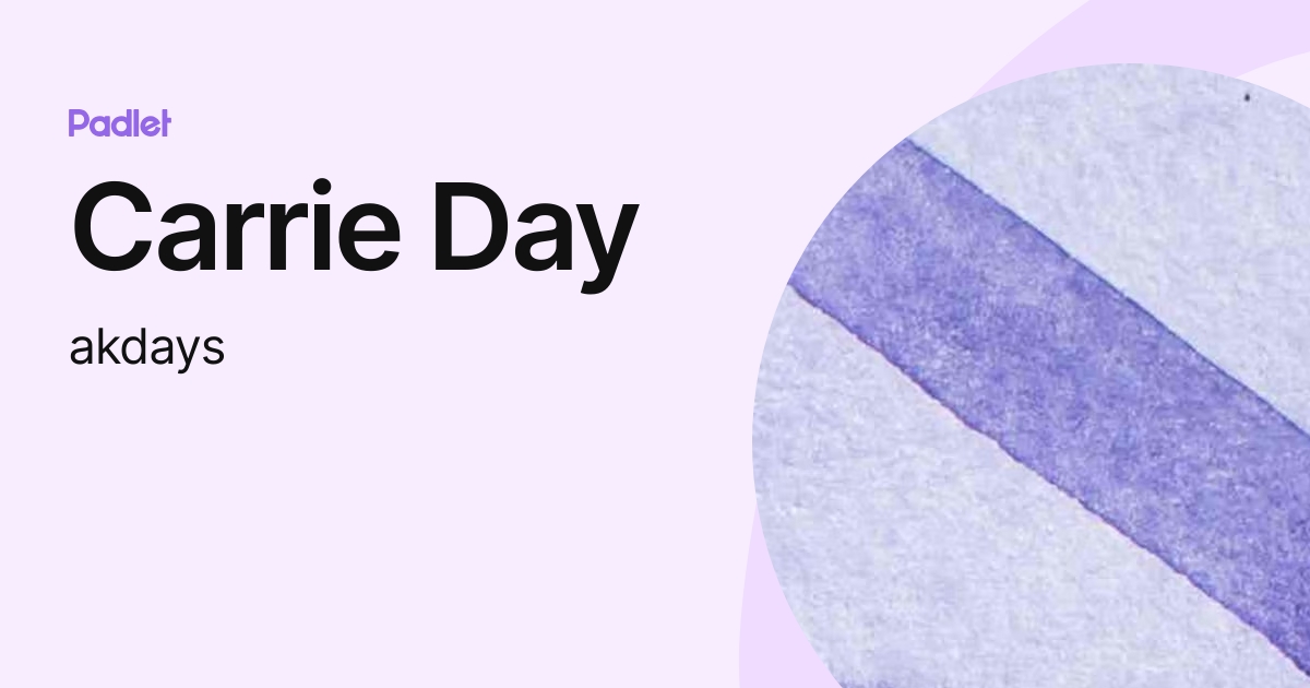 Carrie Day (akdays) profile | Padlet