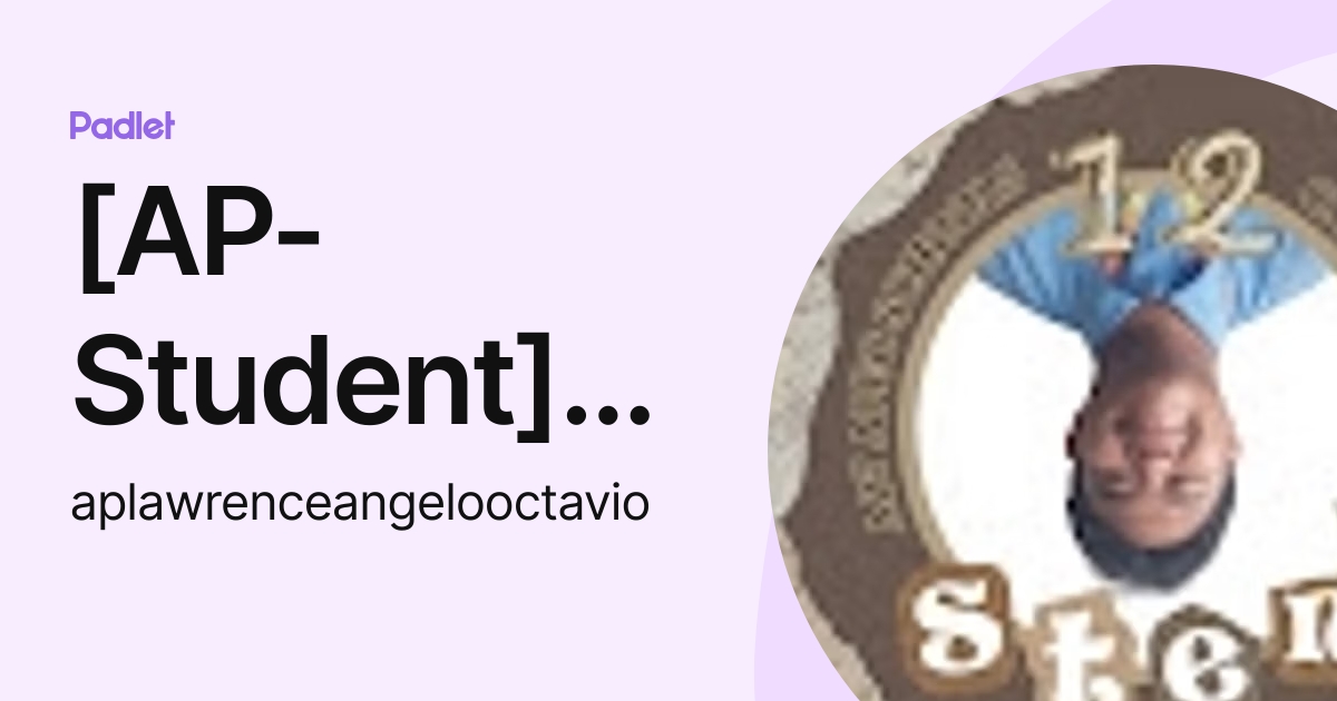 [AP-Student] Lawrence Angelo Octavio (aplawrenceangelooctavio) profile ...