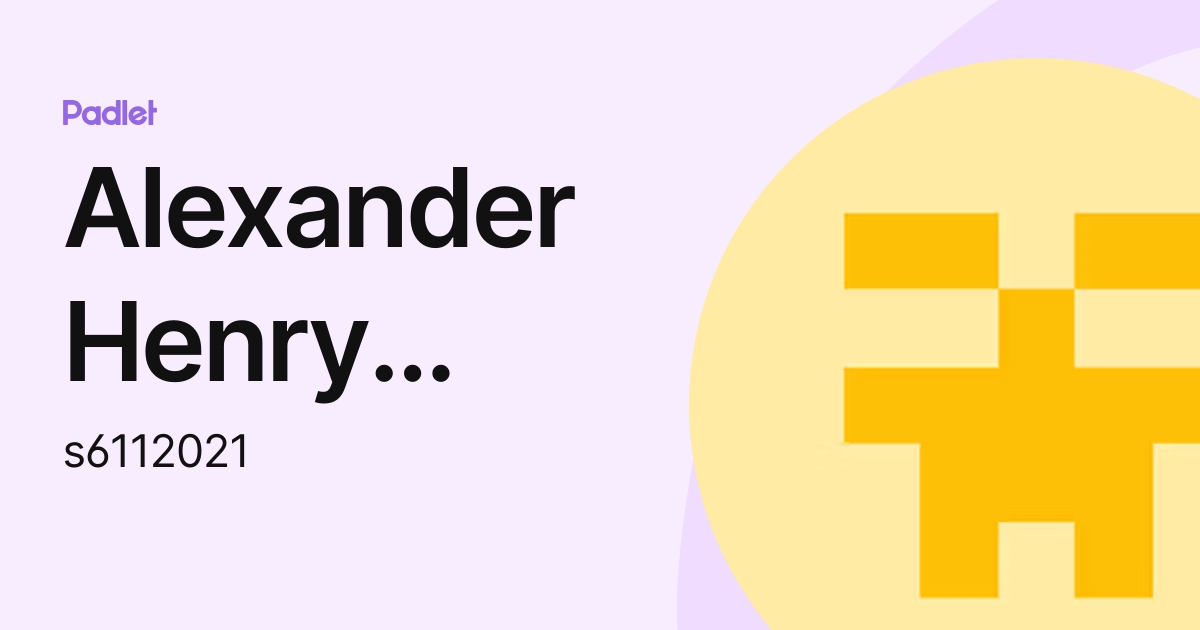 Alexander Henry SEETO (s6112021) profile | Padlet