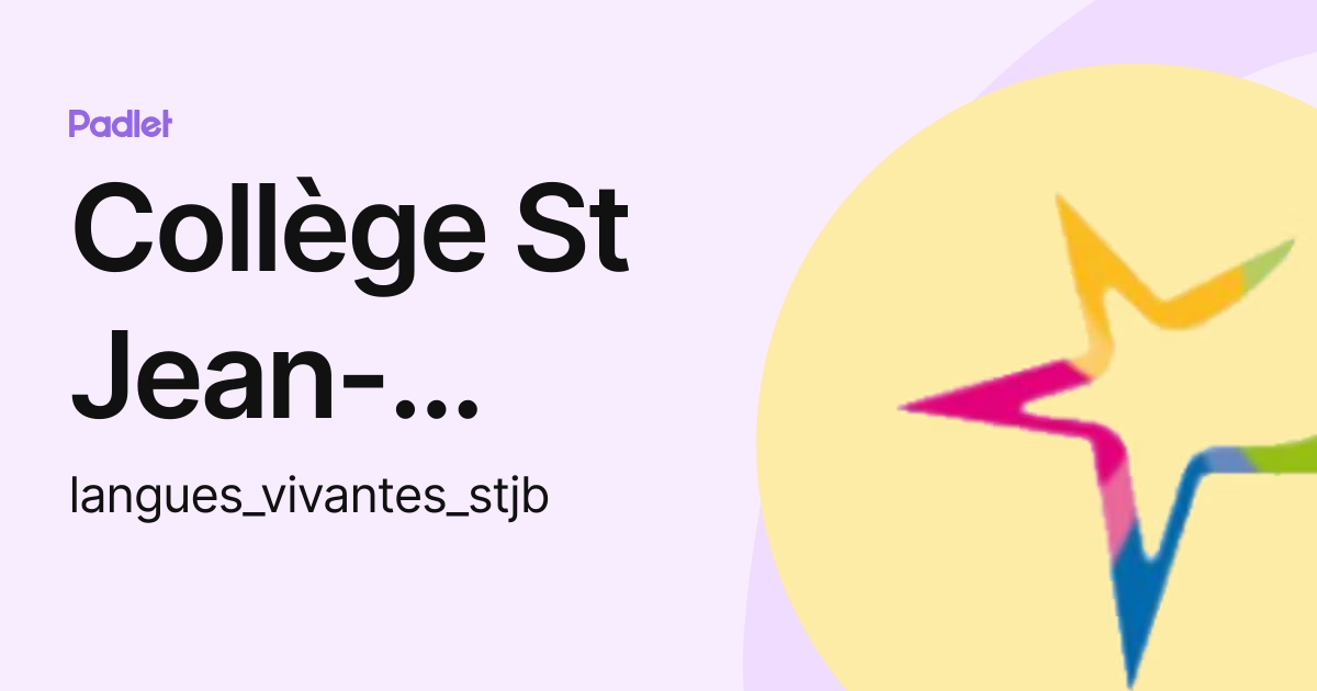 Collège St Jean-Baptiste de la Salle, Teloché (langues_vivantes_stjb ...