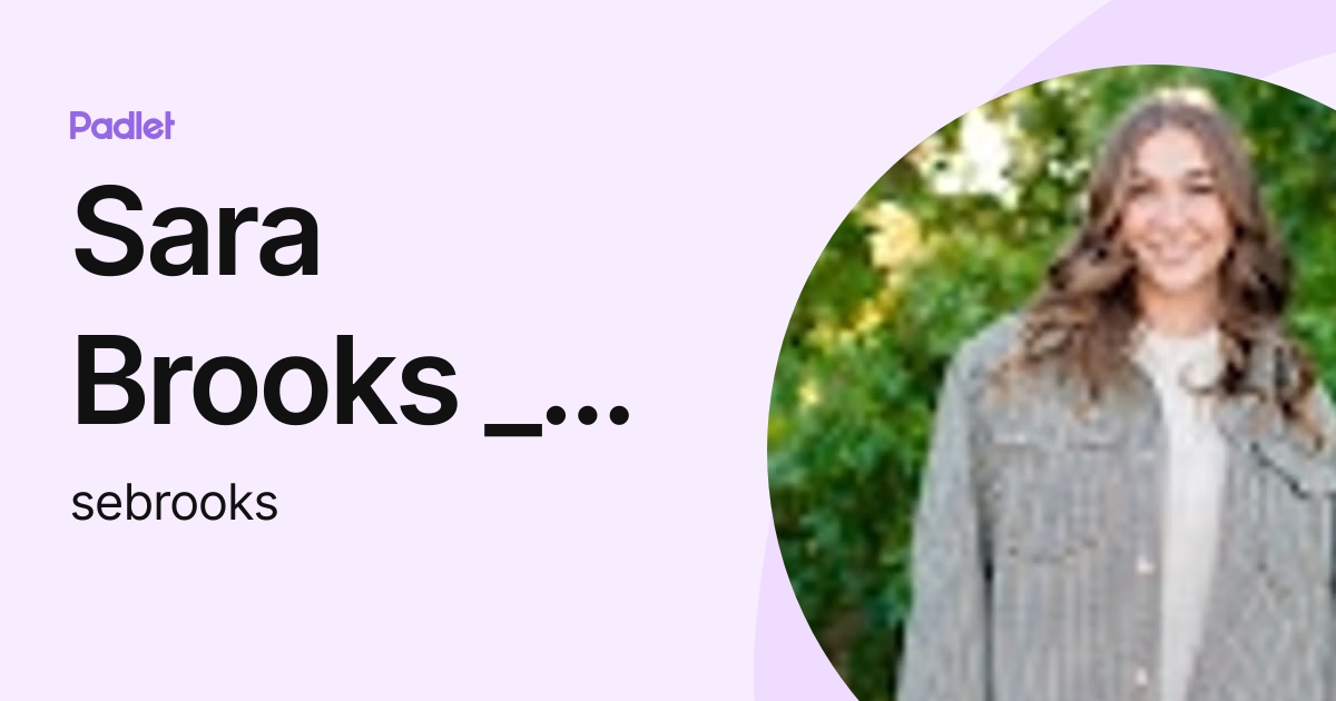Sara Brooks _ Staff - HortonsCreekES (sebrooks) profile | Padlet