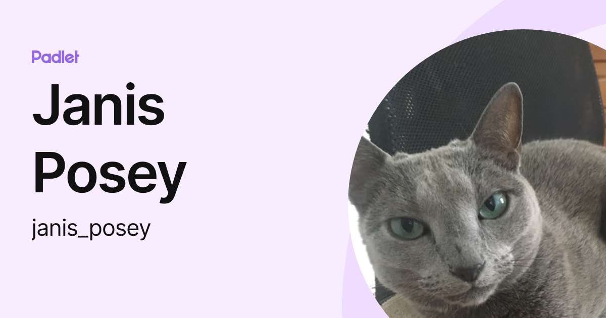 Janis Posey (janis_posey) profile | Padlet