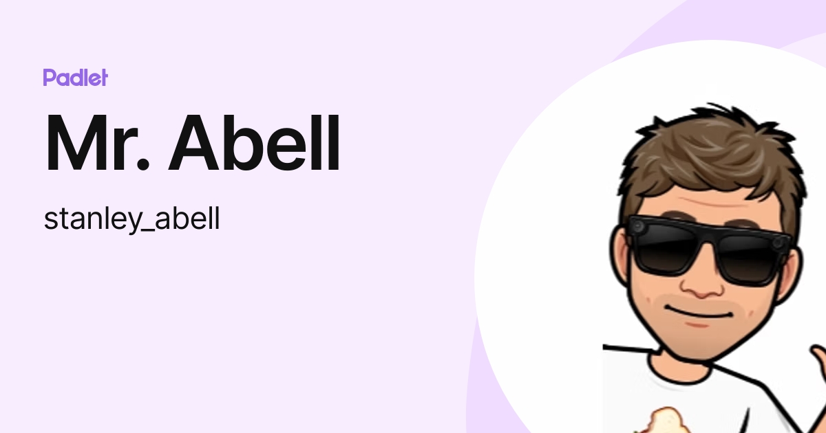 Mr. Abell (stanley_abell) profile | Padlet
