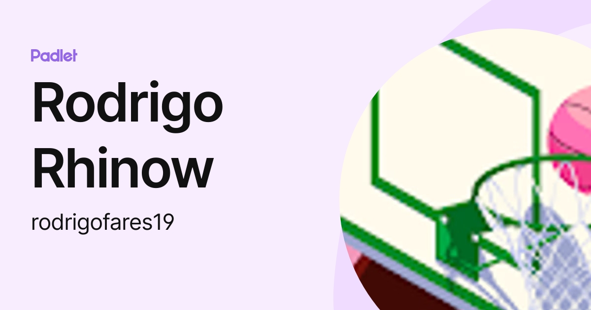 Rodrigo Rhinow (rodrigofares19) profile | Padlet