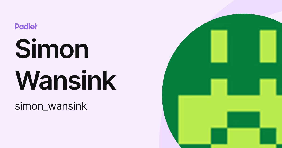 Simon Wansink (simon_wansink) profile | Padlet