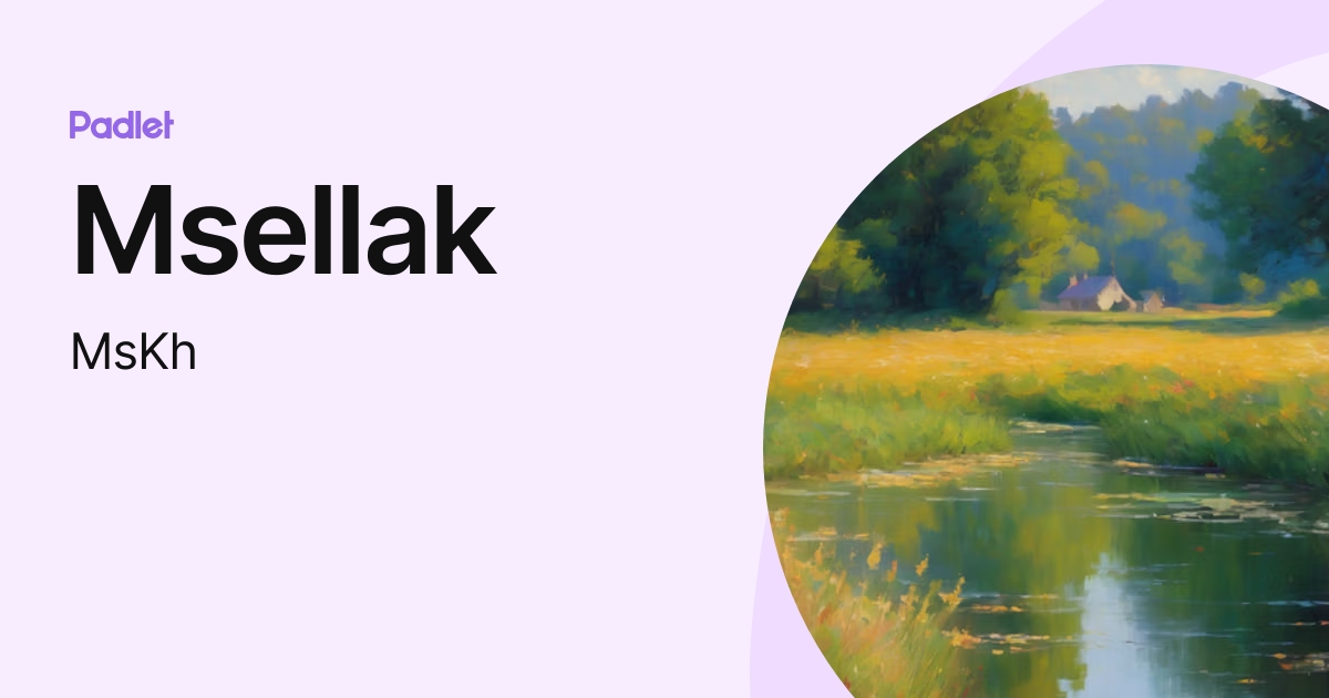 Msellak (MsKh) profile | Padlet