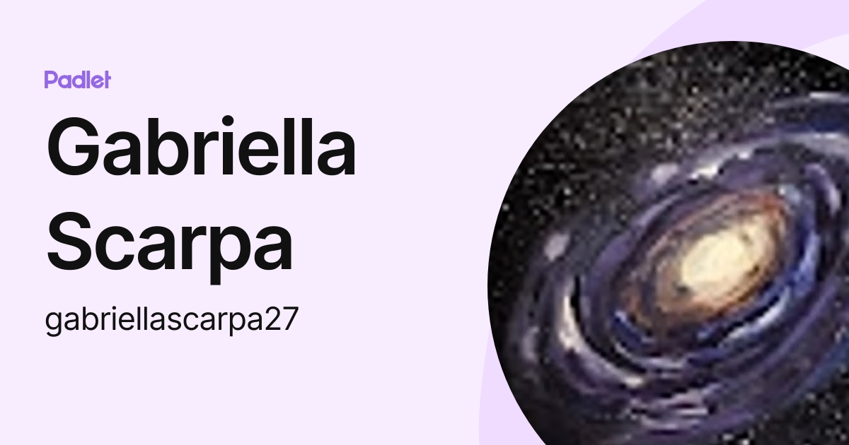 Gabriella Scarpa (gabriellascarpa27) profile | Padlet