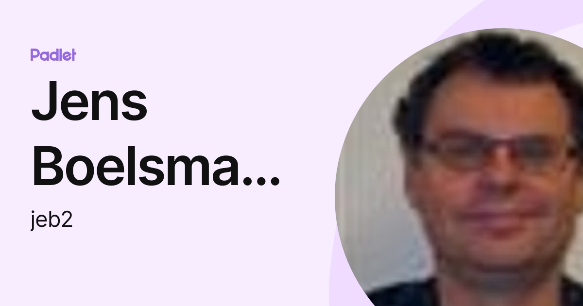 Jens Boelsmand (jeb2) profile | Padlet