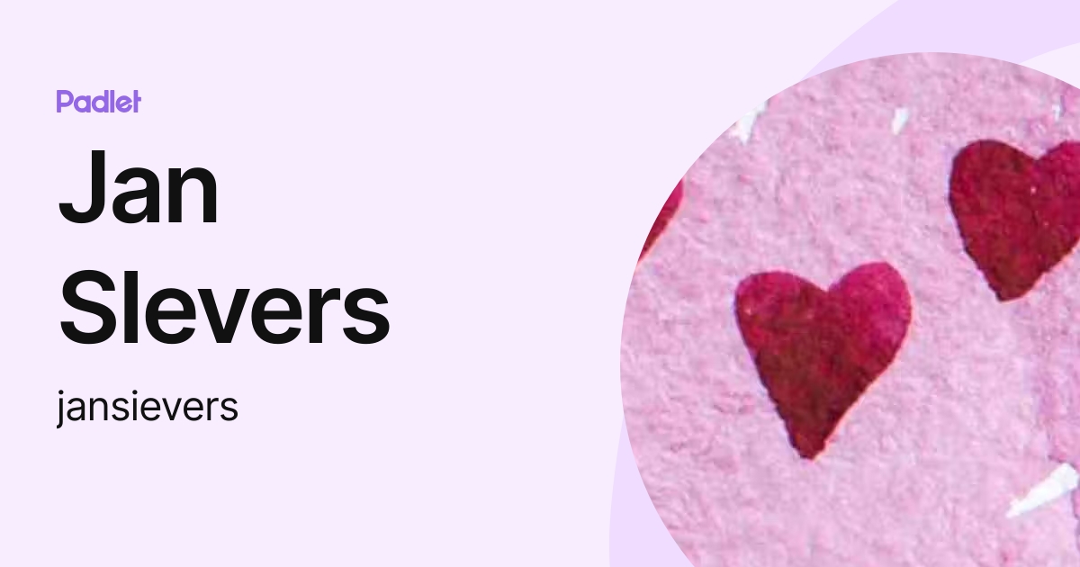 Jan SIevers (jansievers) profile | Padlet
