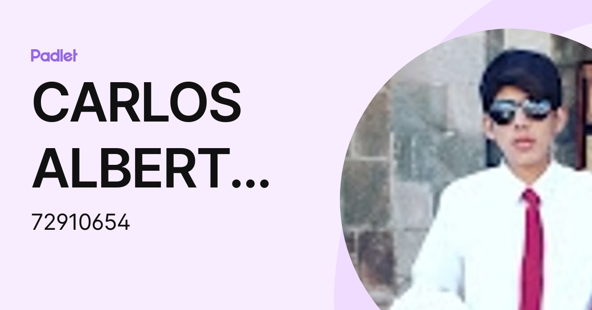 CARLOS ALBERTO REMY ROMERO YALLERCO (72910654) profile | Padlet