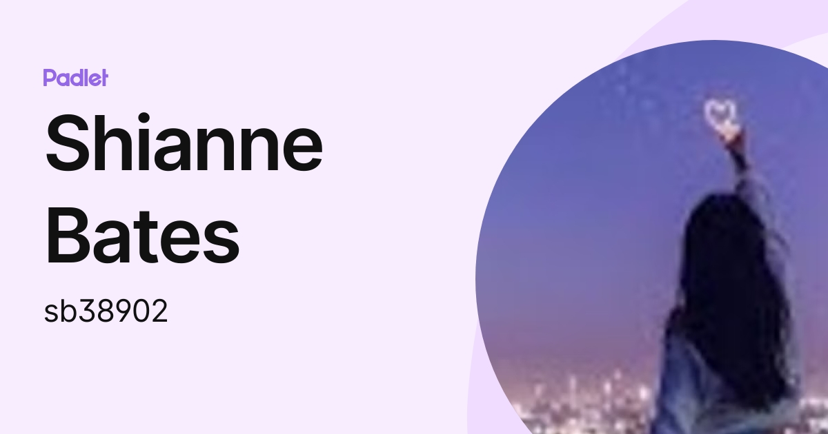 Shianne Bates (sb38902) profile | Padlet