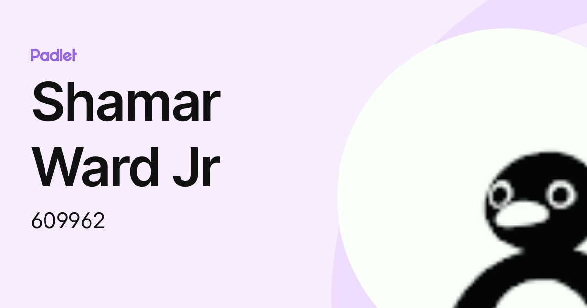 Shamar Ward Jr (609962) profile | Padlet