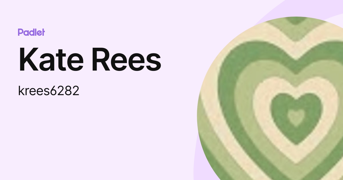 Kate Rees (krees6282) profile | Padlet