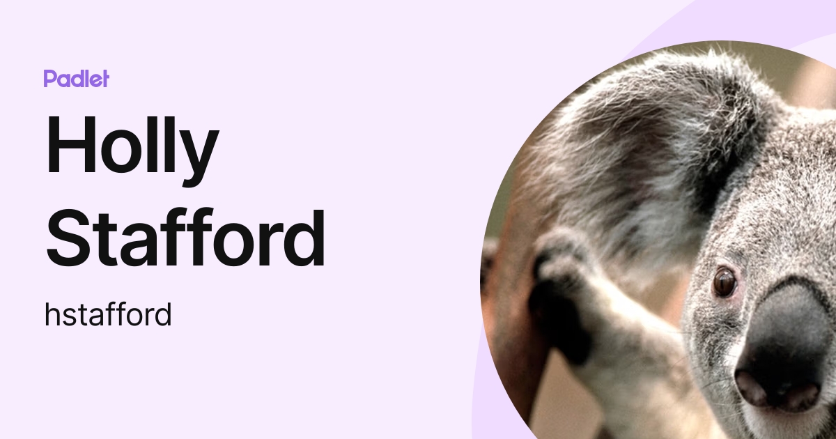 Holly Stafford (hstafford) profile | Padlet