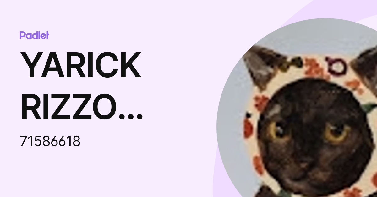 YARICK RIZZO TERBULLINO POMA (71586618) profile | Padlet