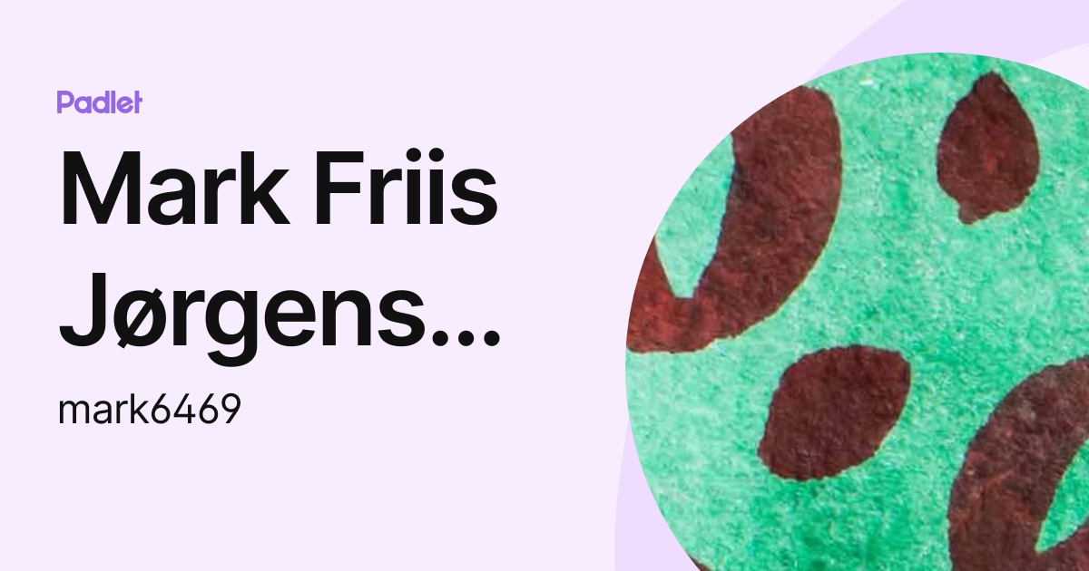 Mark Friis Jørgensen 6A Sanderumskolen (mark6469) profile | Padlet