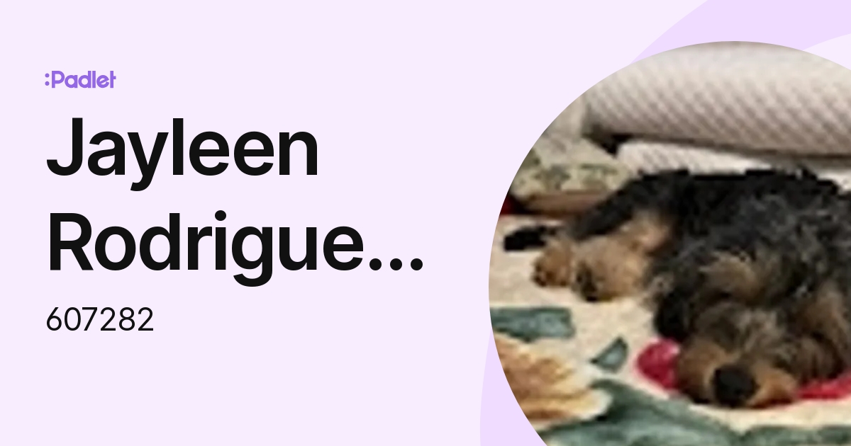 Jayleen Rodriguez Perez 607282 Profile Padlet