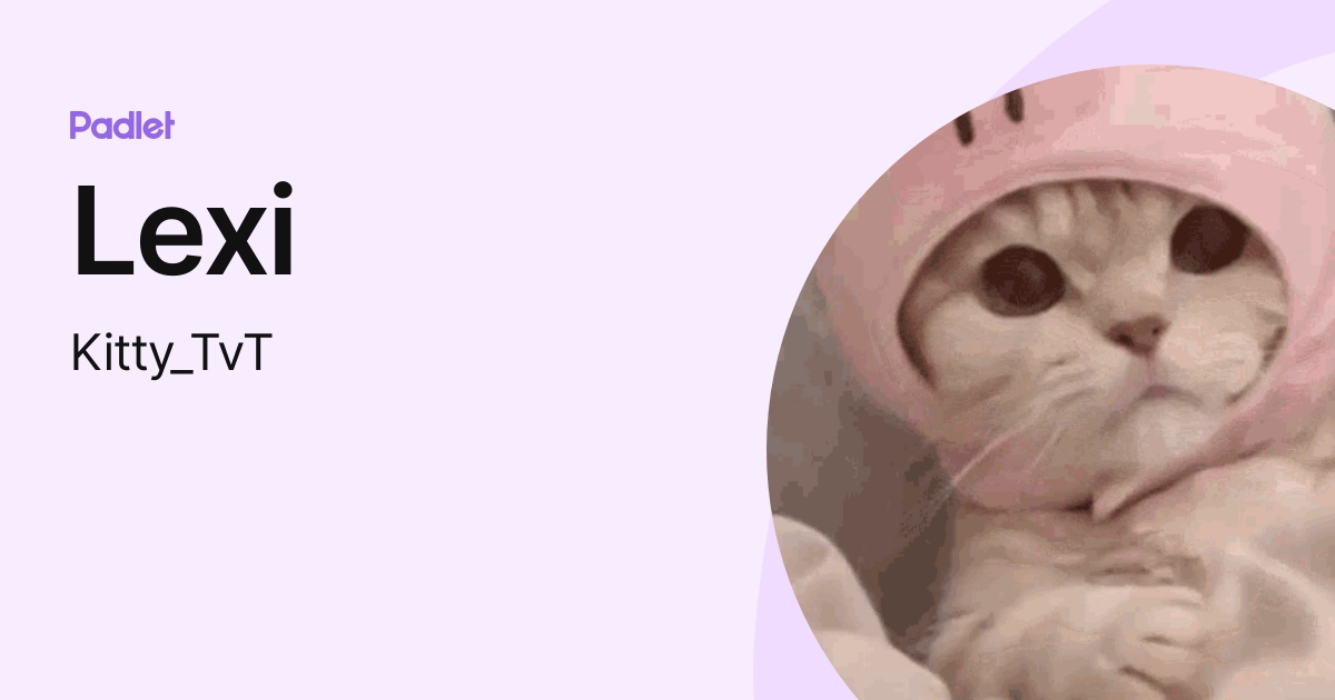 Lexi (Kitty_TvT) profile | Padlet