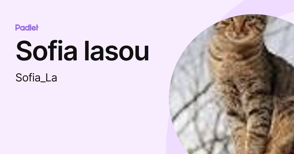 Sofia lasou (Sofia_La) profile | Padlet