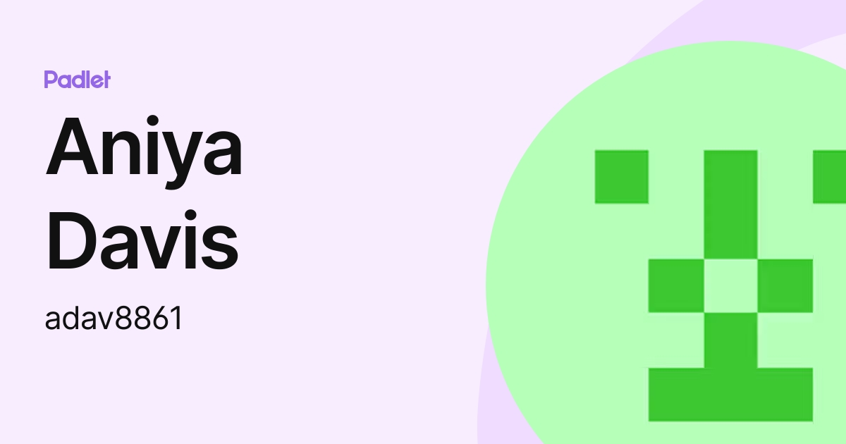Aniya Davis (adav8861) profile | Padlet