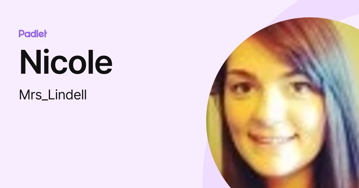 Nicole (Mrs_Lindell) profile | Padlet