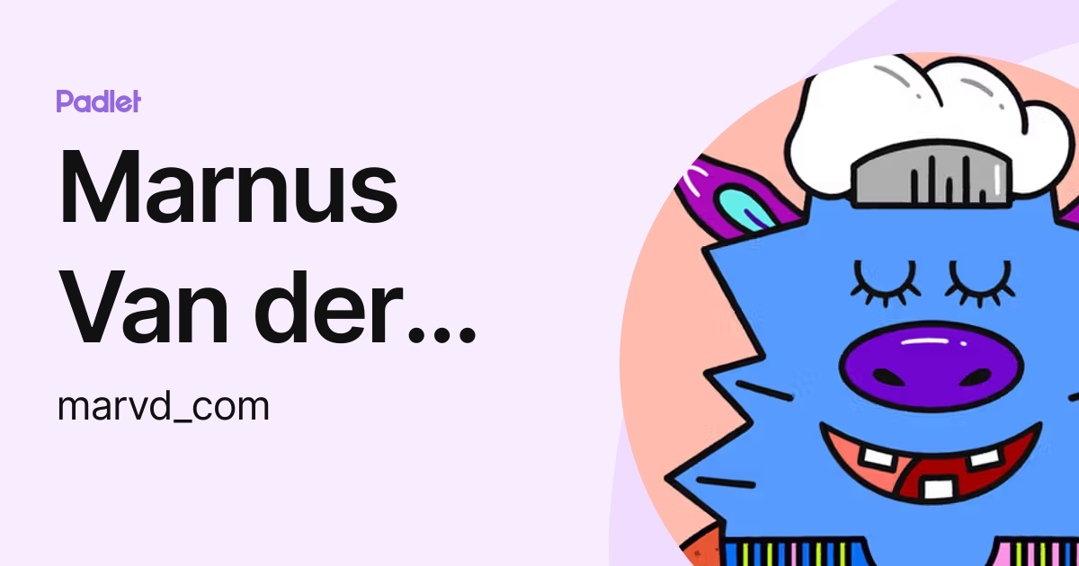 Marnus Van der Merwe (marvd_com) profile | Padlet