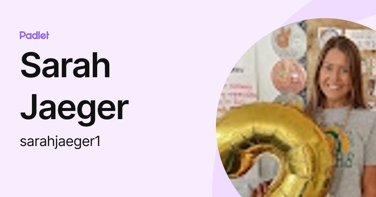 Sarah Jaeger (sarahjaeger1) profile | Padlet