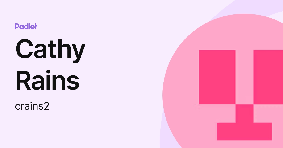 Cathy Rains (crains2) profile | Padlet