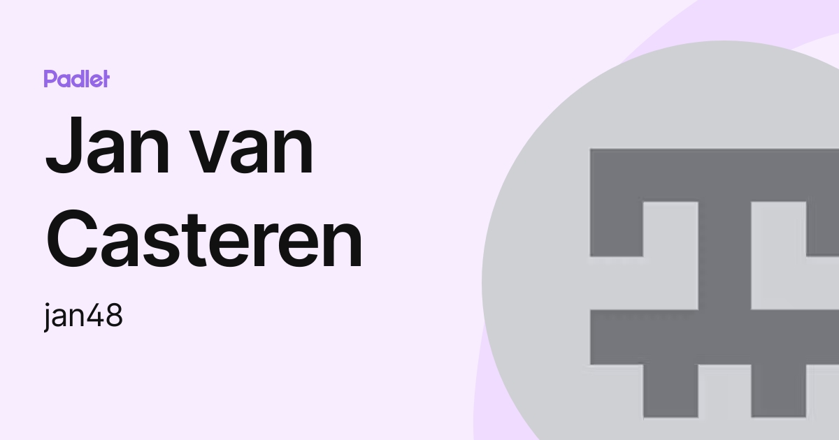 Jan van Casteren (jan48) profile | Padlet
