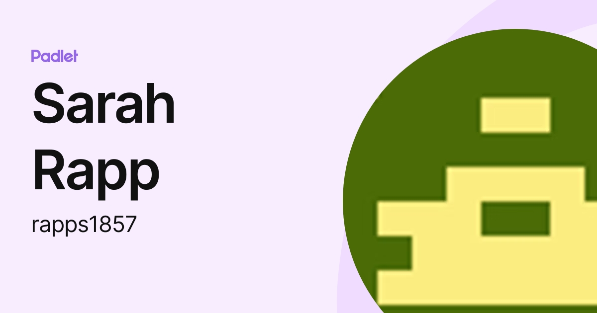 Sarah Rapp (rapps1857) profile | Padlet