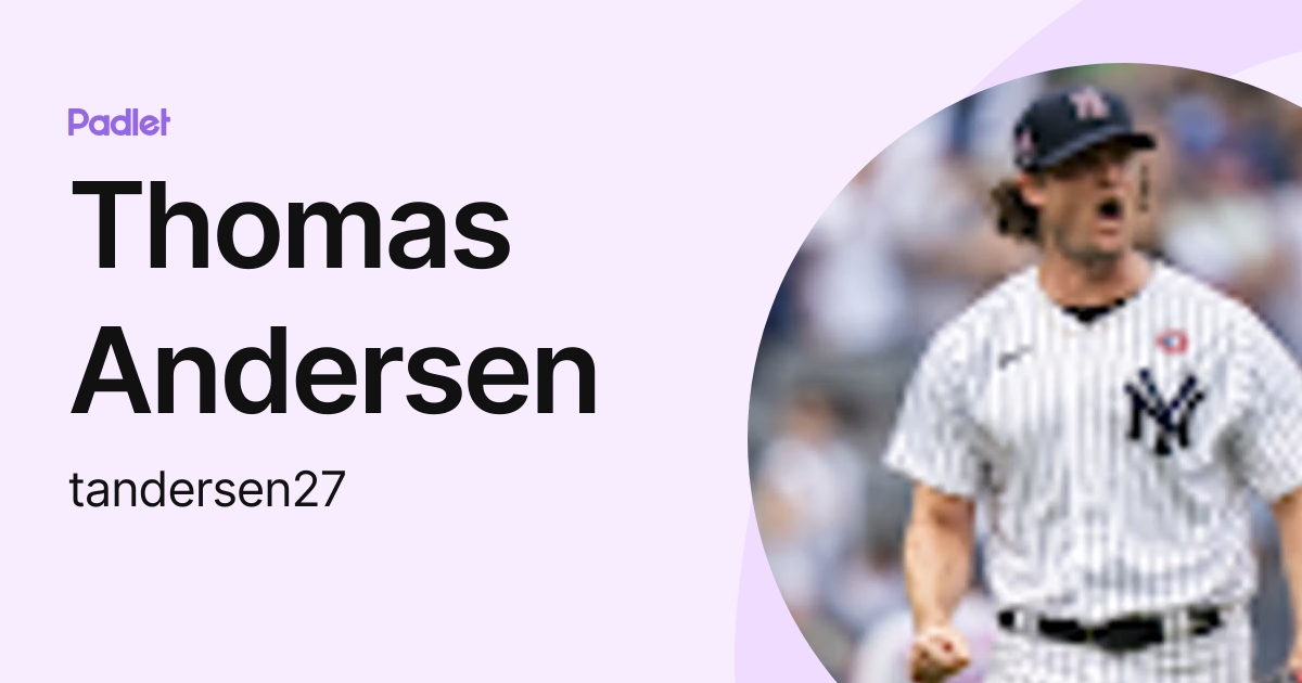 Thomas Andersen (tandersen27) profile | Padlet