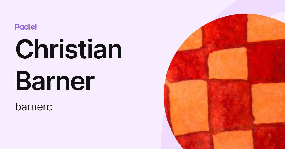 Christian Barner (barnerc) profile | Padlet