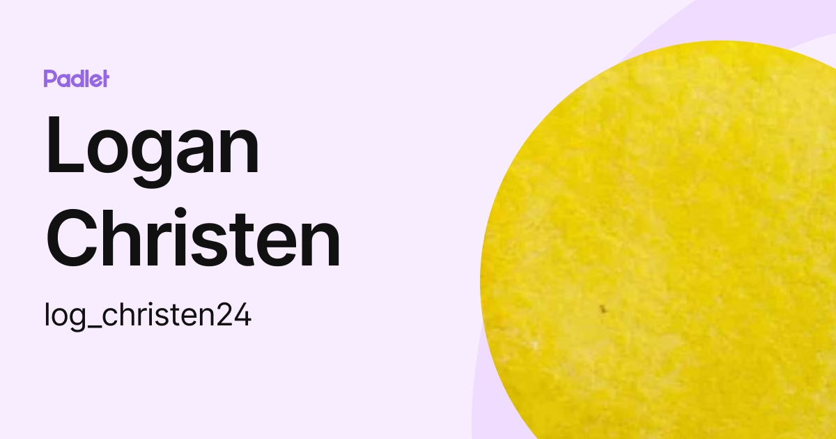 Logan Christen (log_christen24) profile | Padlet