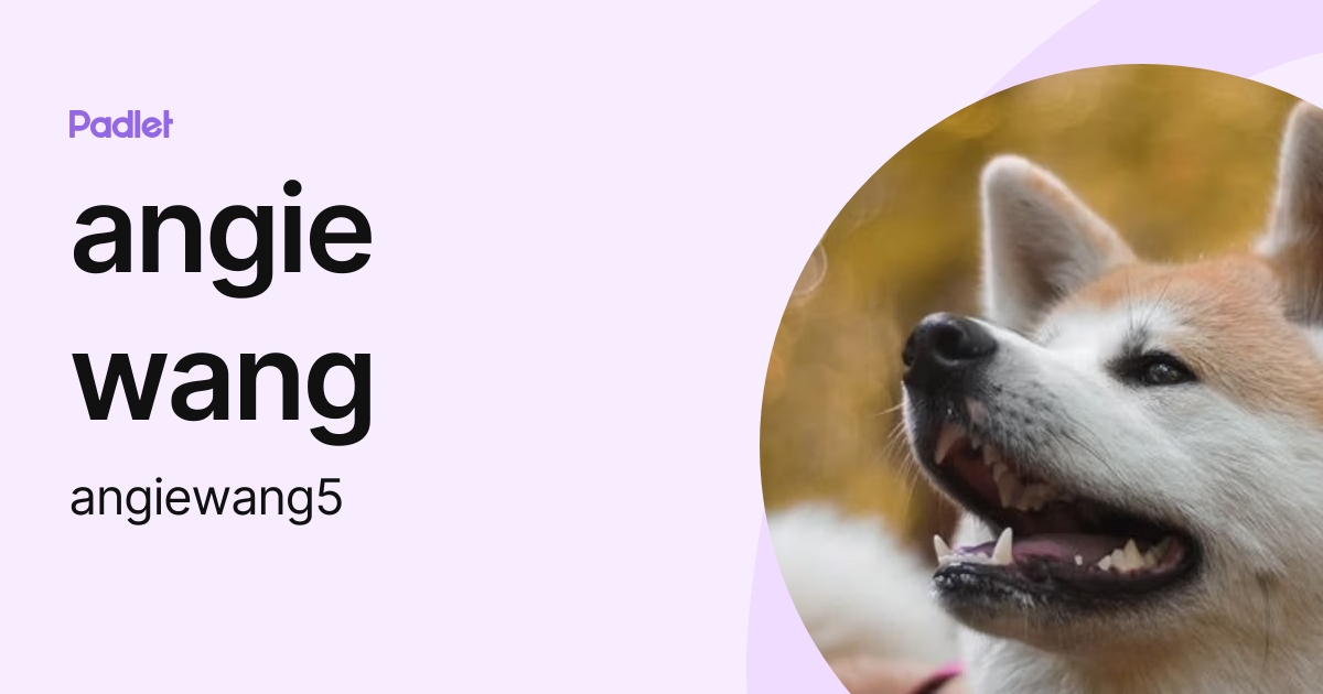 angie wang (angiewang5) profile | Padlet