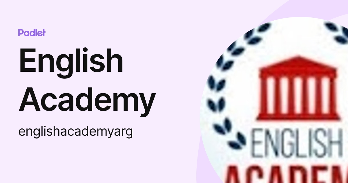 English Academy (englishacademyarg) profile | Padlet