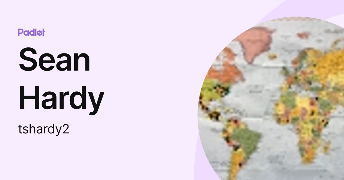 Sean Hardy (tshardy2) profile | Padlet