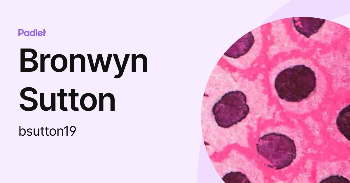 Bronwyn Sutton (bsutton19) profile | Padlet