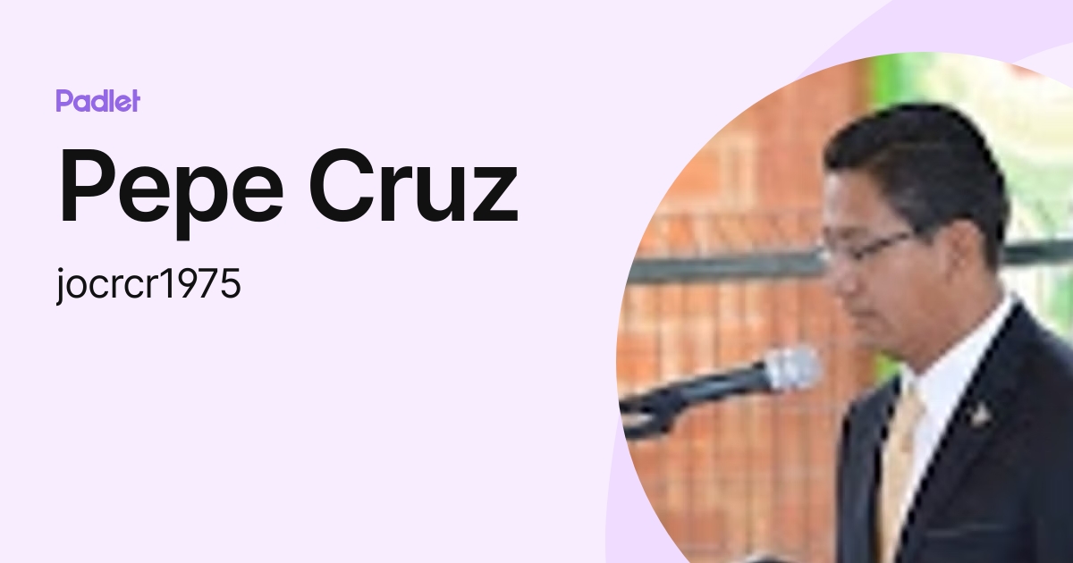 Pepe Cruz (jocrcr1975) profile | Padlet