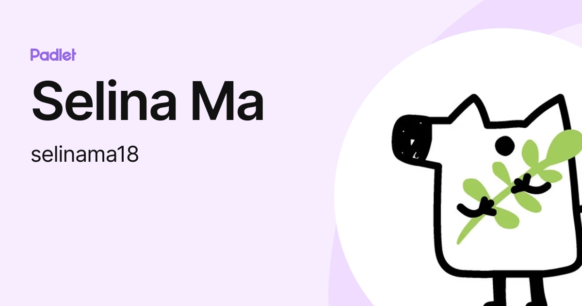 Selina Ma (selinama18) profile | Padlet