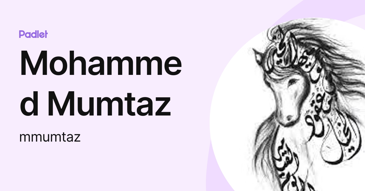 Mohammed Mumtaz (mmumtaz) profile | Padlet
