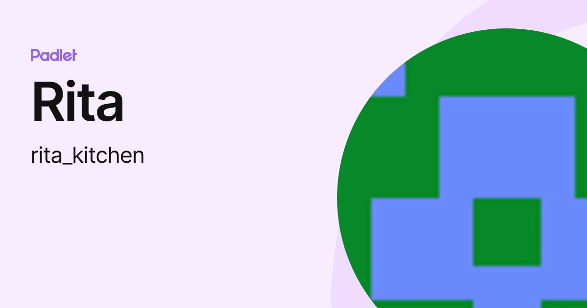 Rita (rita_kitchen) profile | Padlet