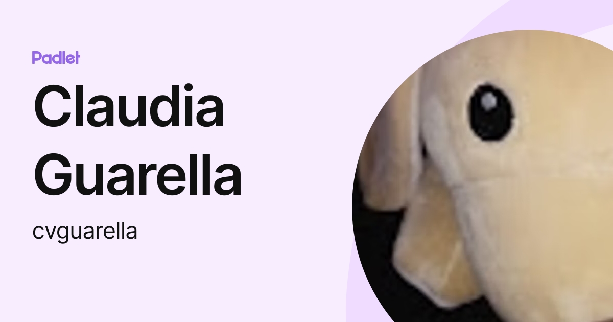 Claudia Guarella (cvguarella) profile | Padlet